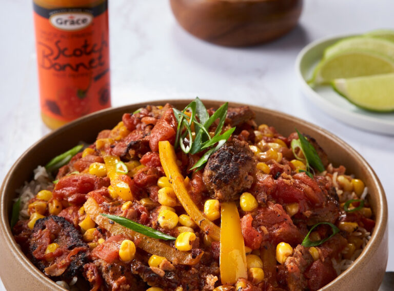 Spicy Mac Cheese Coconut Bacon | Grace Recipes